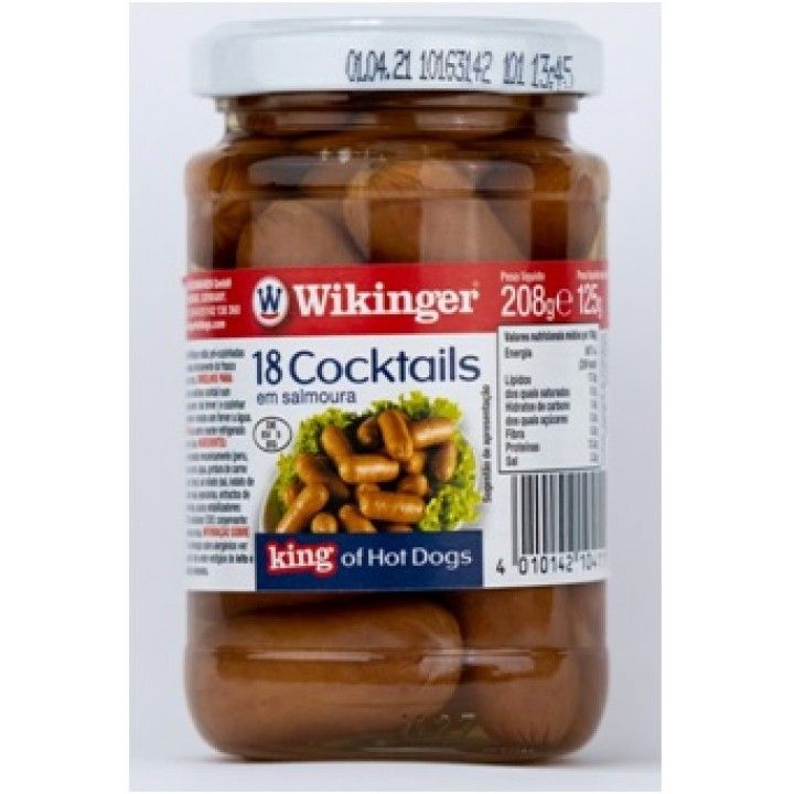 SALSICHAS WIKINGER COCKTAIL FRASCO 18 208G (12)# - 11020404007561 - Vanibru